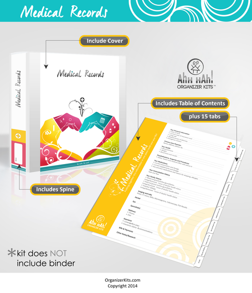 Medical Records | Organizer Kits For Three Ring Binders – Ahh Hah ...